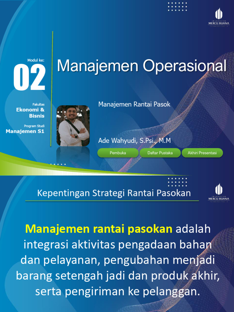 Modul PPT TM - 2 Manajemen Rantai Pasok | PDF