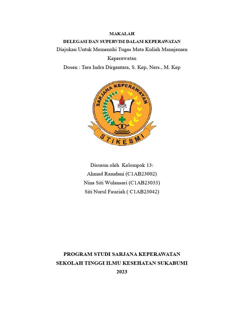 Makalah Kel 13 ManKep | PDF | Karier & Perkembangan