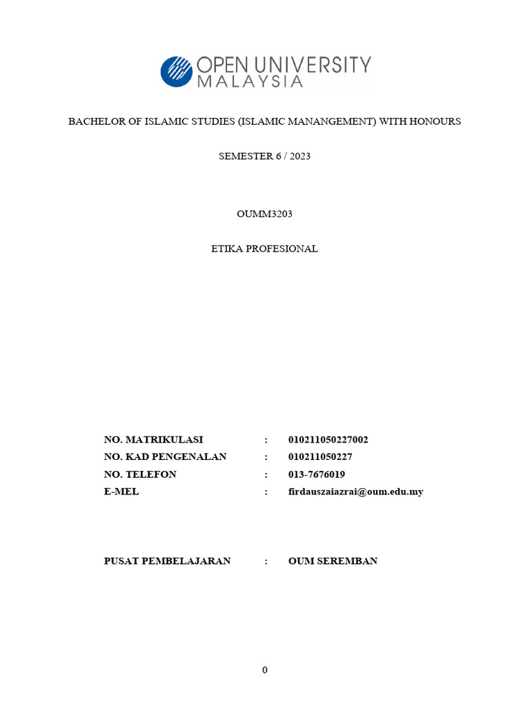 Assignment Template - Eng & BM - September 2023 | PDF