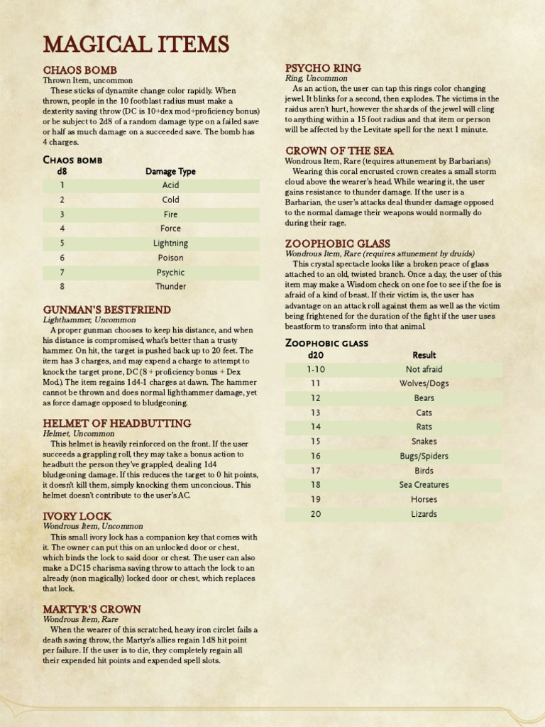 More Magic Items | PDF
