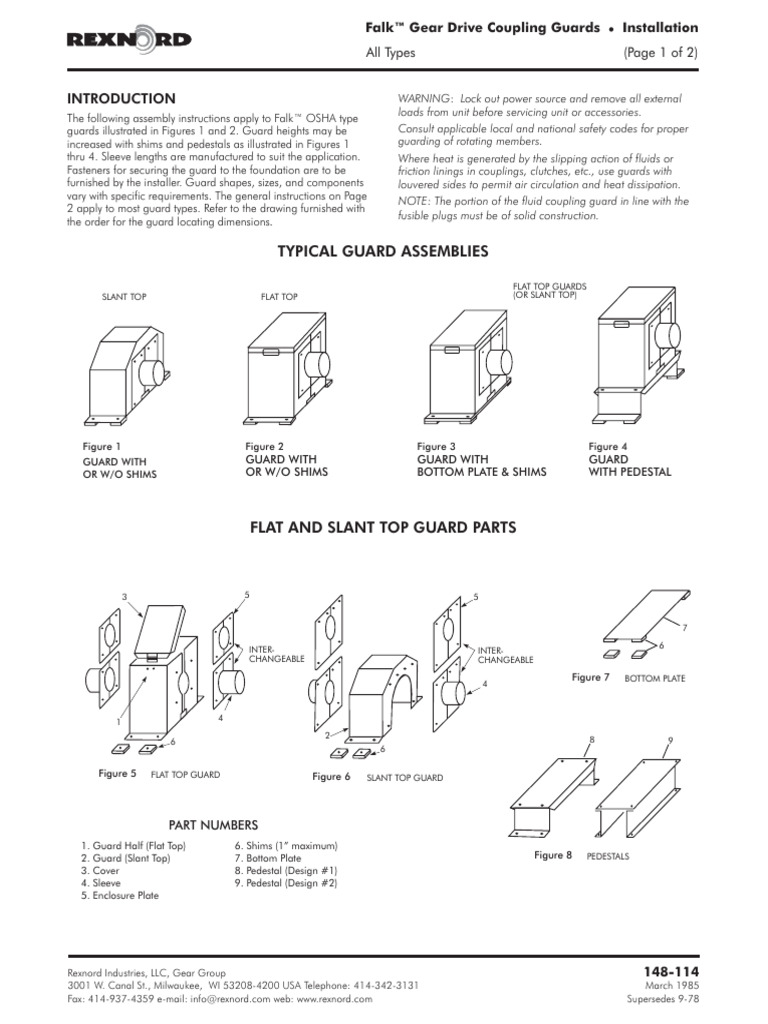 148 114 - Falk Gear Drive Coupling Guards - Installation Manual | PDF