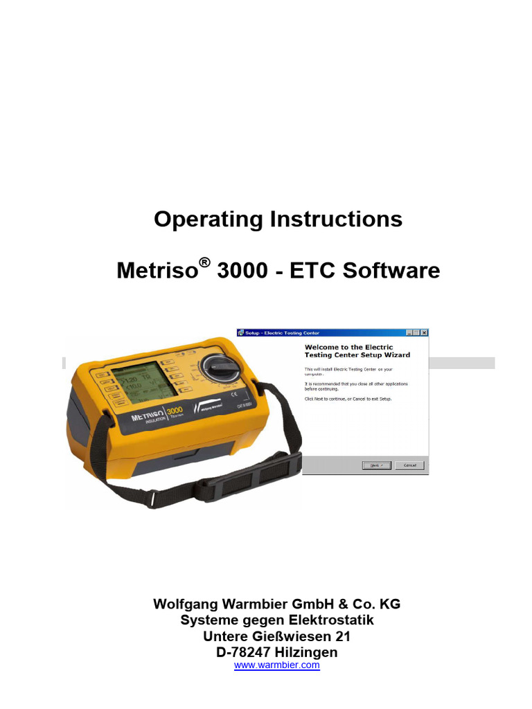 Operating Instructions - ETC Software | PDF