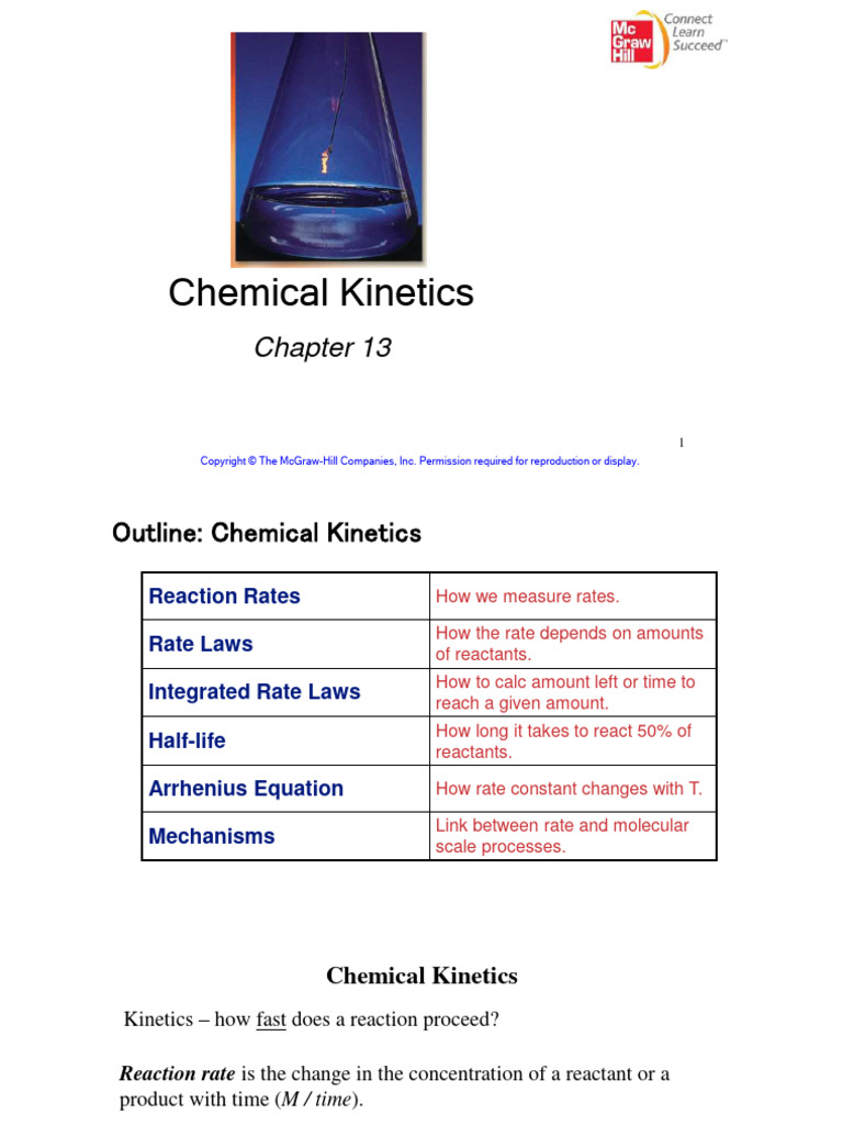 Ch 13- Chemical Kinetics First Part | PDF