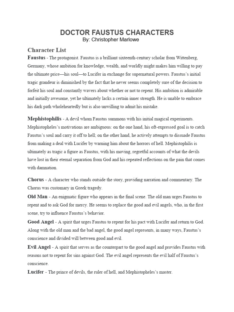 Doctor Faustus | PDF | History | General Fiction