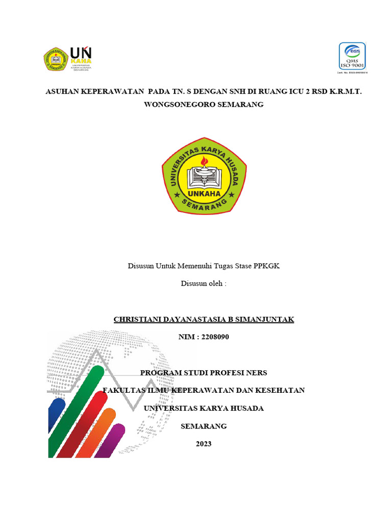 Askep Icu SNH TN S - Dayana 2208090 Revisi Done | PDF