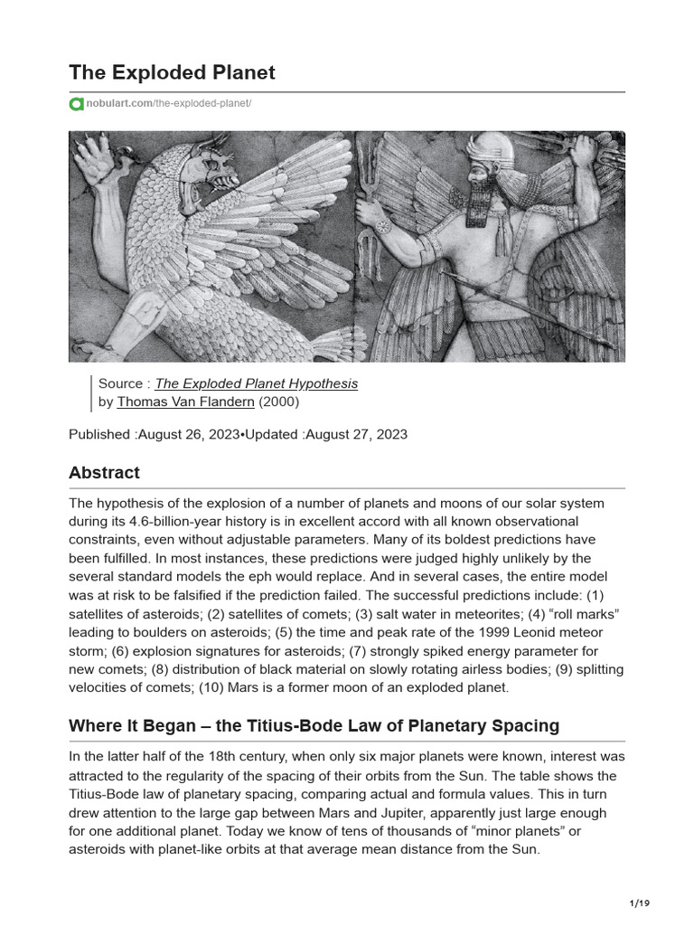 The Exploded Planet | PDF