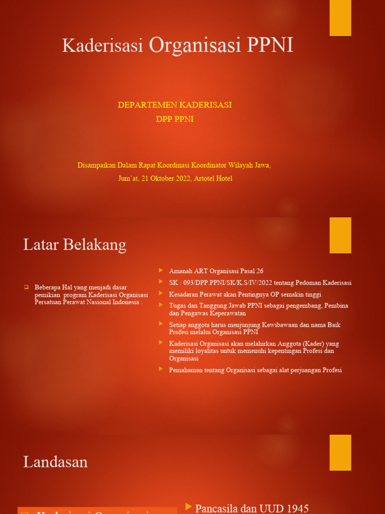 Kaderisasi PPNI: Membangun Loyalitas Perawat | PDF