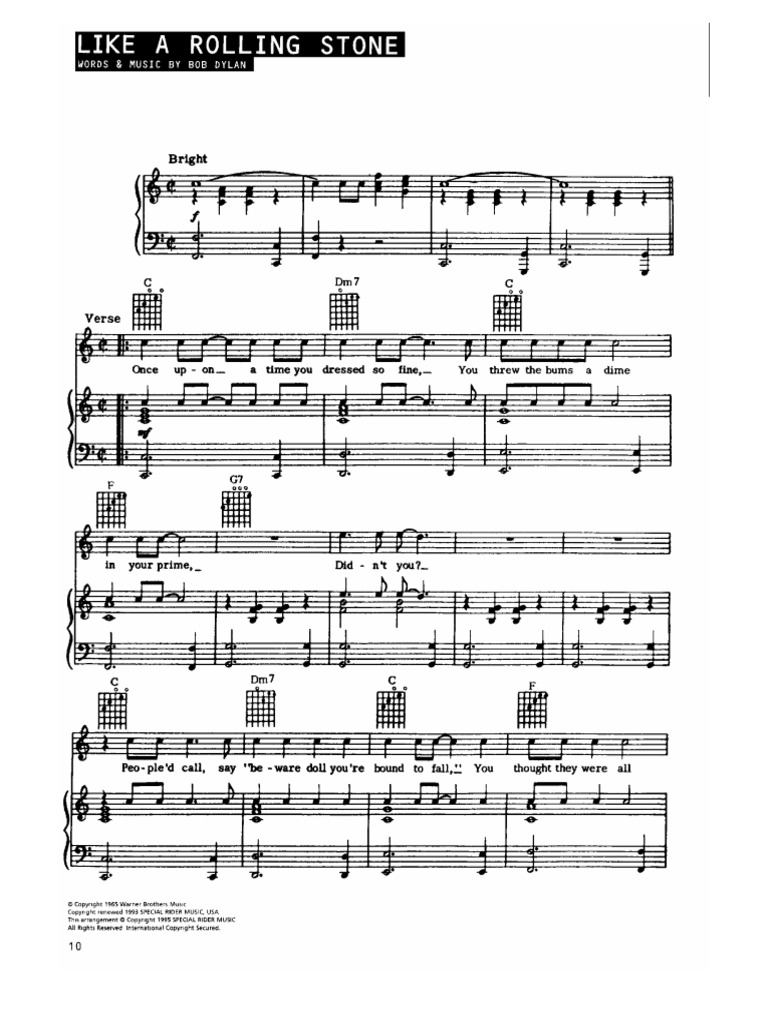 Rolling Stones Like A Rolling Stone | PDF