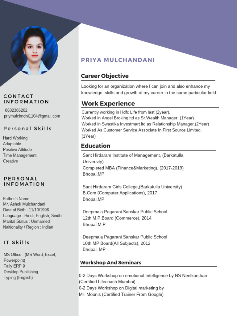 Priya Resume | PDF
