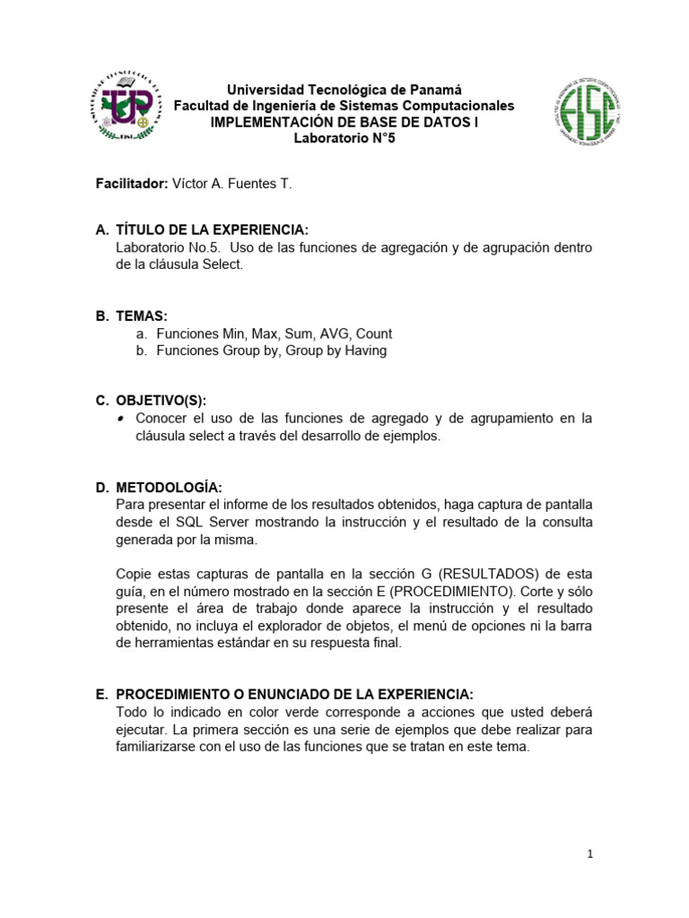 Funciones SQL: Agregación y Agrupación | PDF
