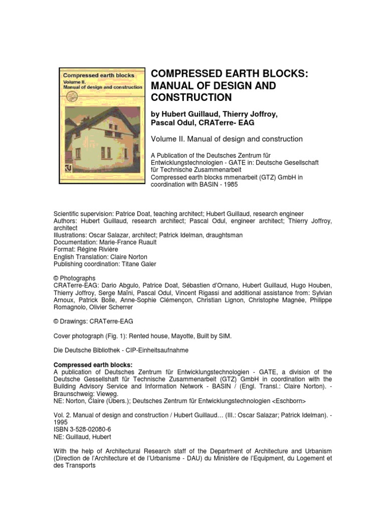 Compressed Earth Blocks Vol2 | PDF | Masonry | Building Materials
