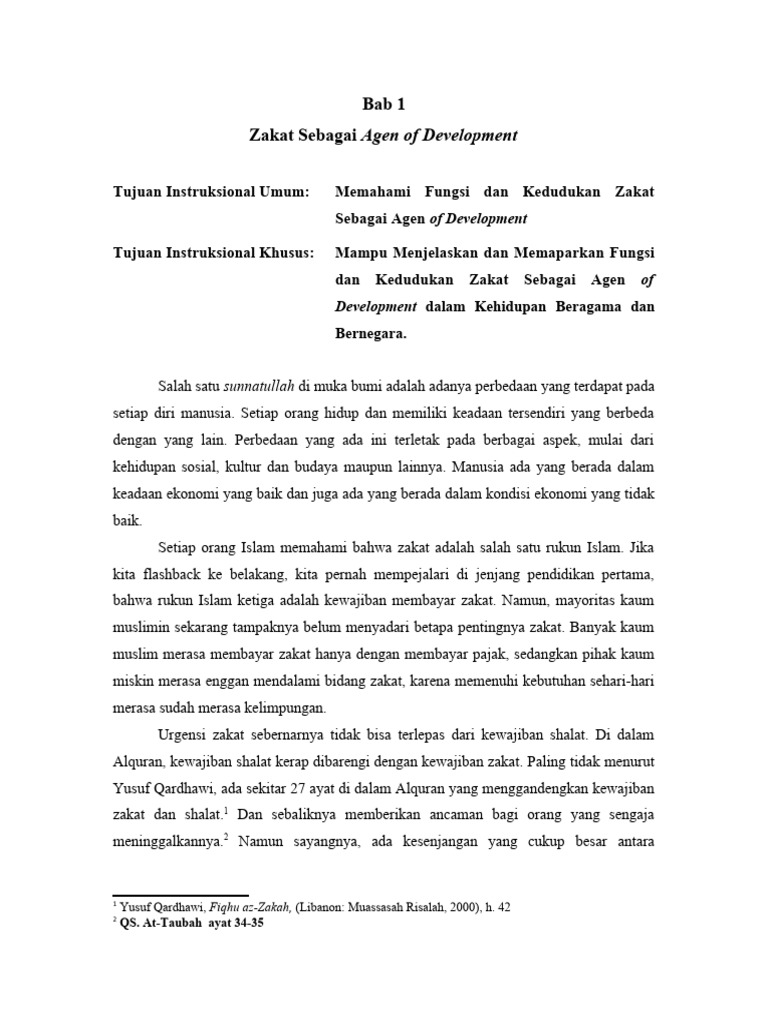 Man. Ziswaf Bab 1 | PDF