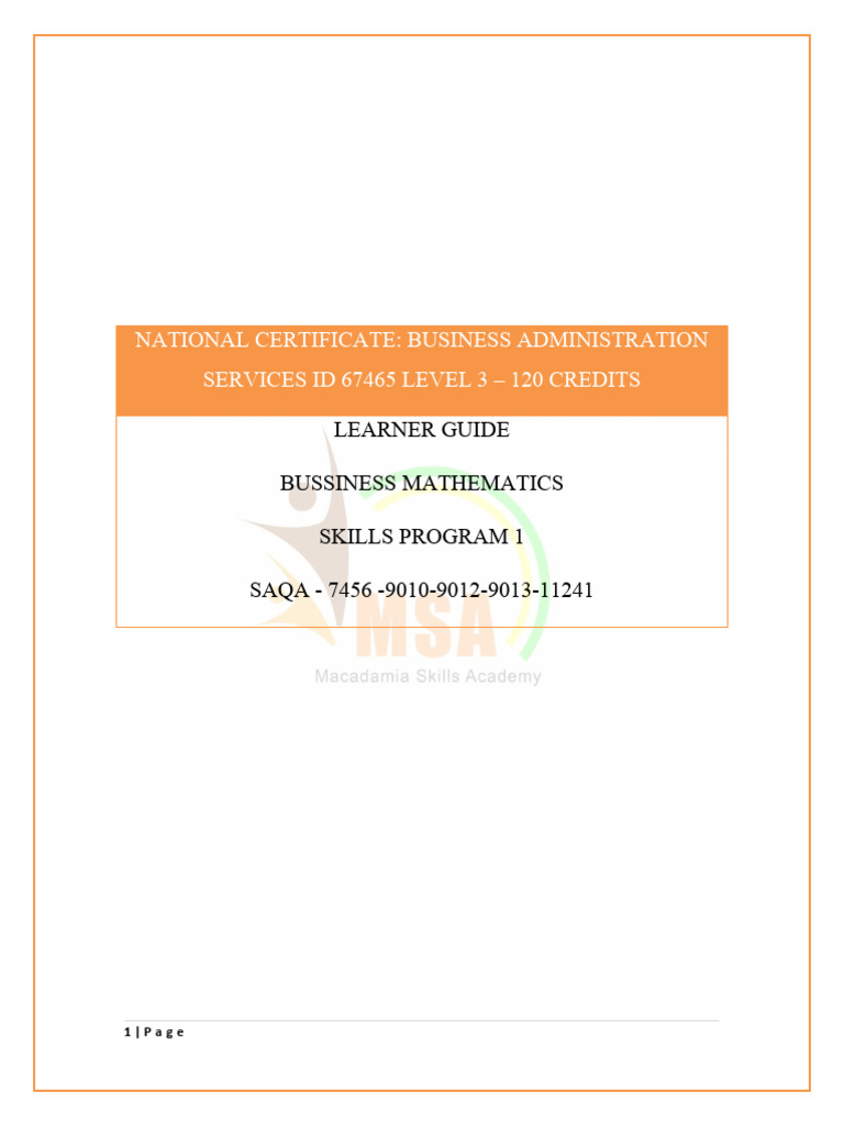 Saqa 7456 9010 9012 9013 11241 Learner Guide Pdf