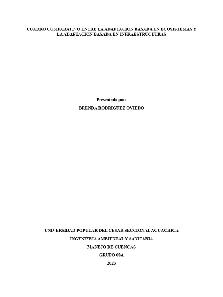 Adaptación Climática: Infraestructura vs Ecosistemas | PDF | Ciencia y ...
