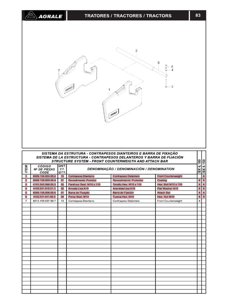 Catálogo Agrale - Contrapeso | PDF
