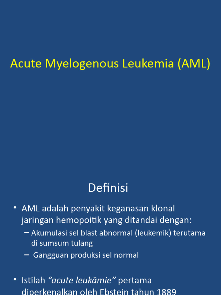 Acute Myelogenous Leukemia (AML) | PDF