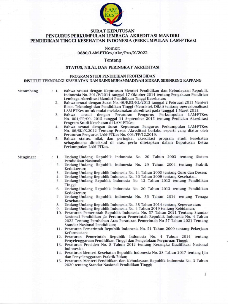 SK Akre Profesi Bidan | PDF