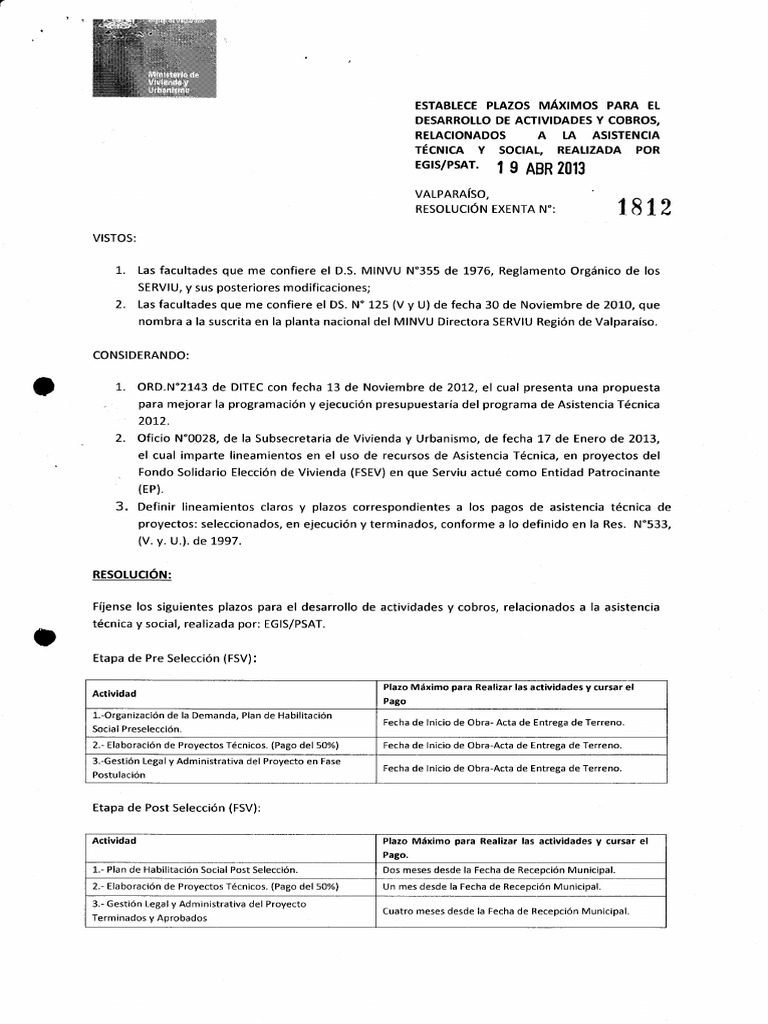REXTA N 1812 (Estipula Plazos para Pagos PHS) | PDF