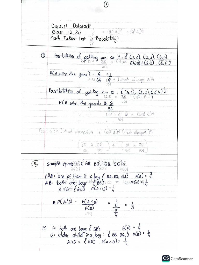 Math Tution Test | PDF