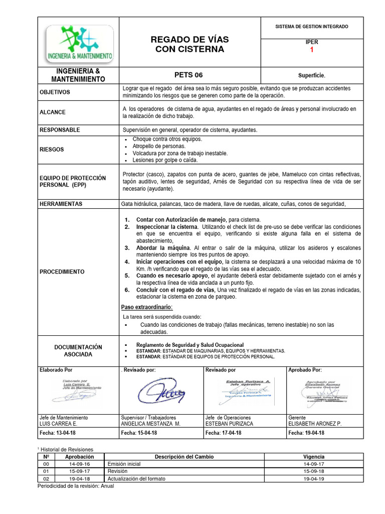 Pets - Regado de Vías Con Cisterna | PDF