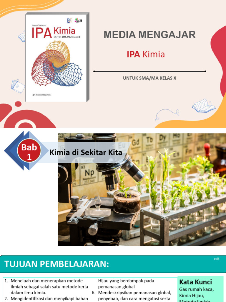 Bab 1 Kimia Di Sekitar Kita (Ipa Kimia X Kurmer) | PDF
