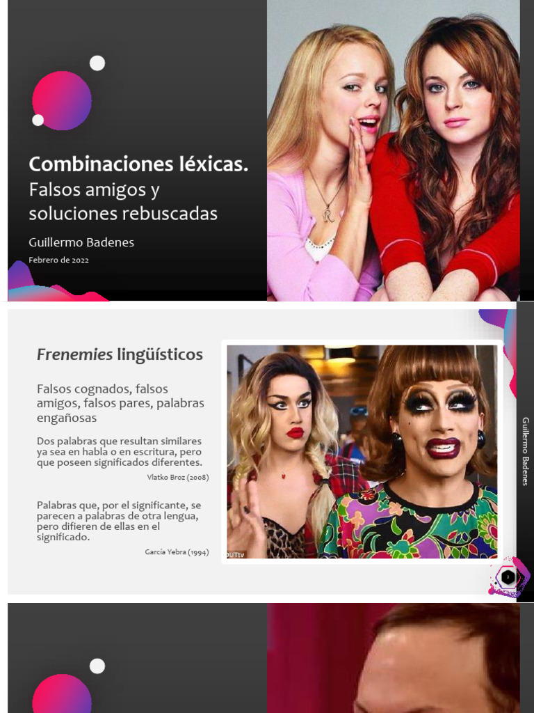 Combinaciones Léxicas - Presentación | PDF