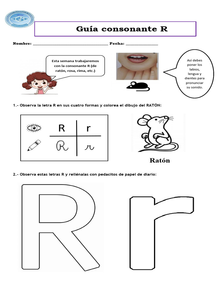 Guía consonante R | PDF