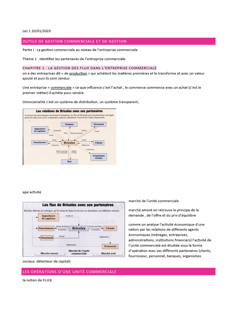 Outils de Gestion Commerciale et Flux | PDF | Effet de commerce | Fonds ...