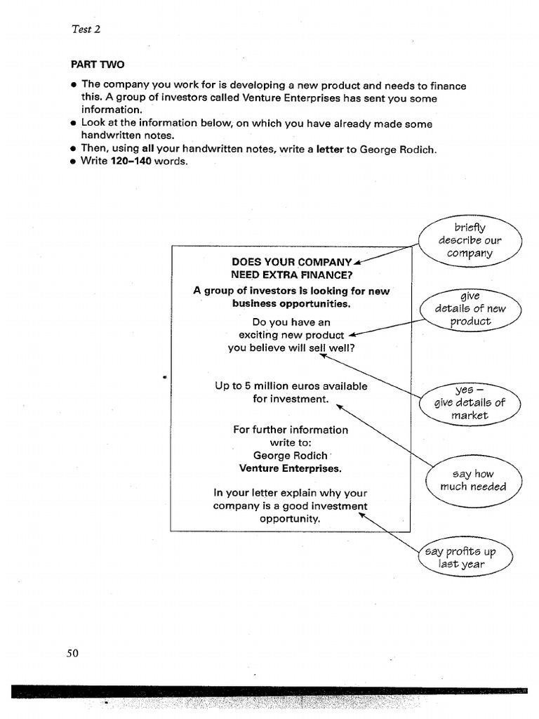 BEC Vantage 5 Test 2 Writing | PDF