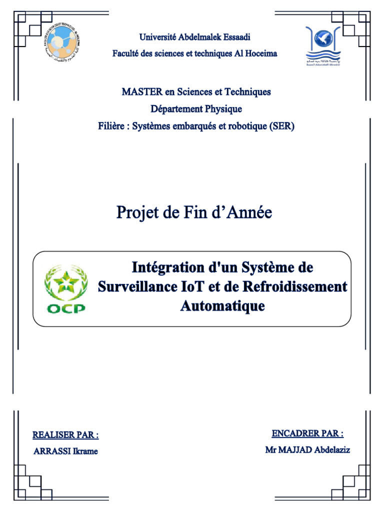 Pfa Ocp, Projet Iot | PDF