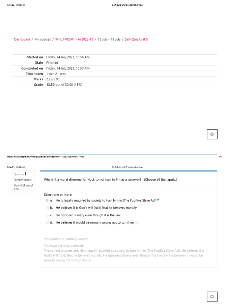 Self-Quiz Unit 5 - Attempt Review02 | PDF