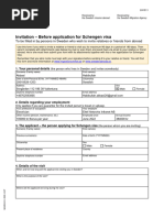 VU2 Visa Invitation Form for Denmark | PDF | Travel Visa | Government ...