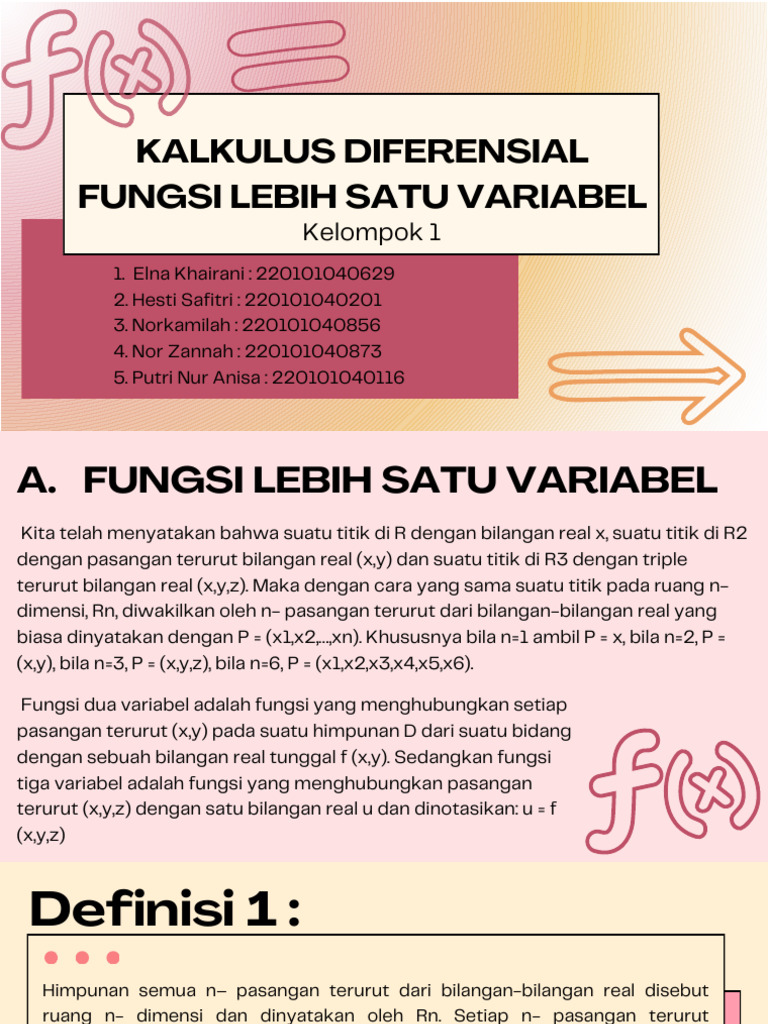 Kalkulus Multivariabel Kelompok 1 | PDF