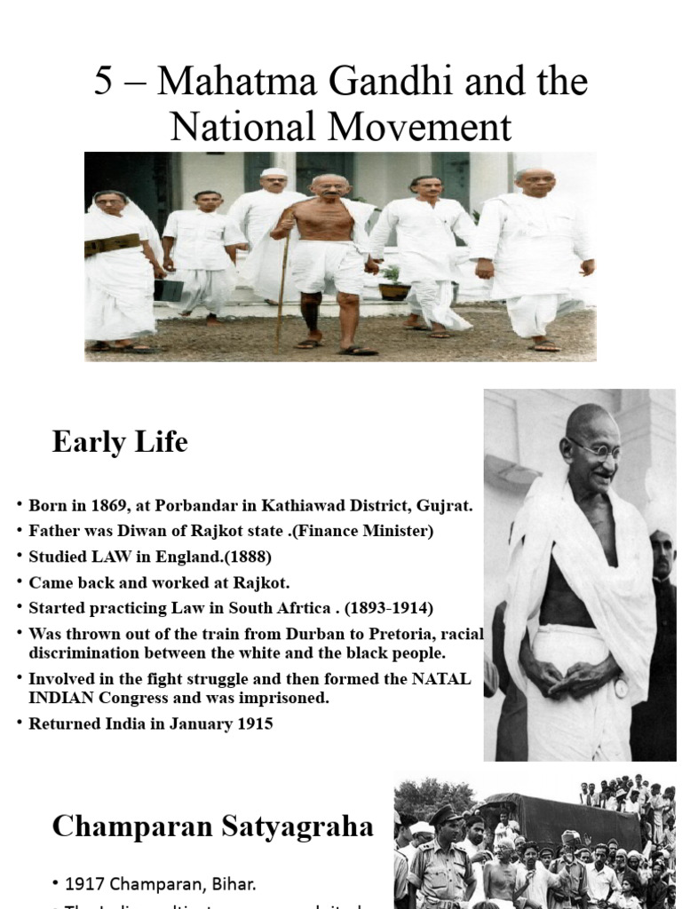Mahatma Gandhi and The National Movement | PDF | Mahatma Gandhi | British Raj