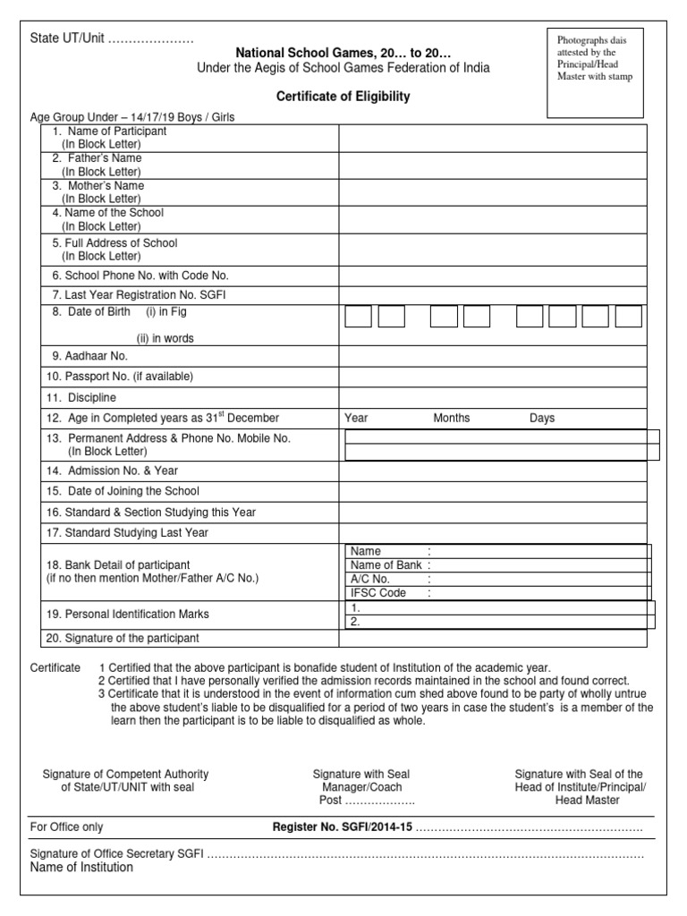 Eligibility Form | PDF