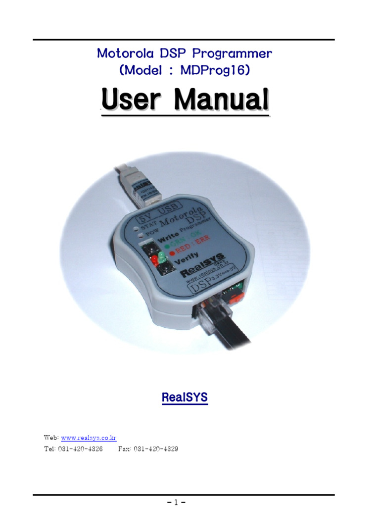 Motorola DSP Programmer | PDF