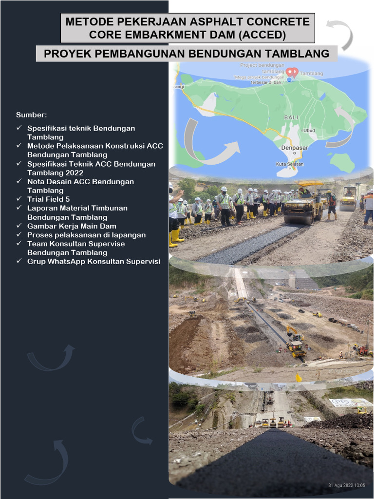 Metode Pekerjaan Asphalt Concrete Core Embarkment Dam (ACCED) | PDF ...