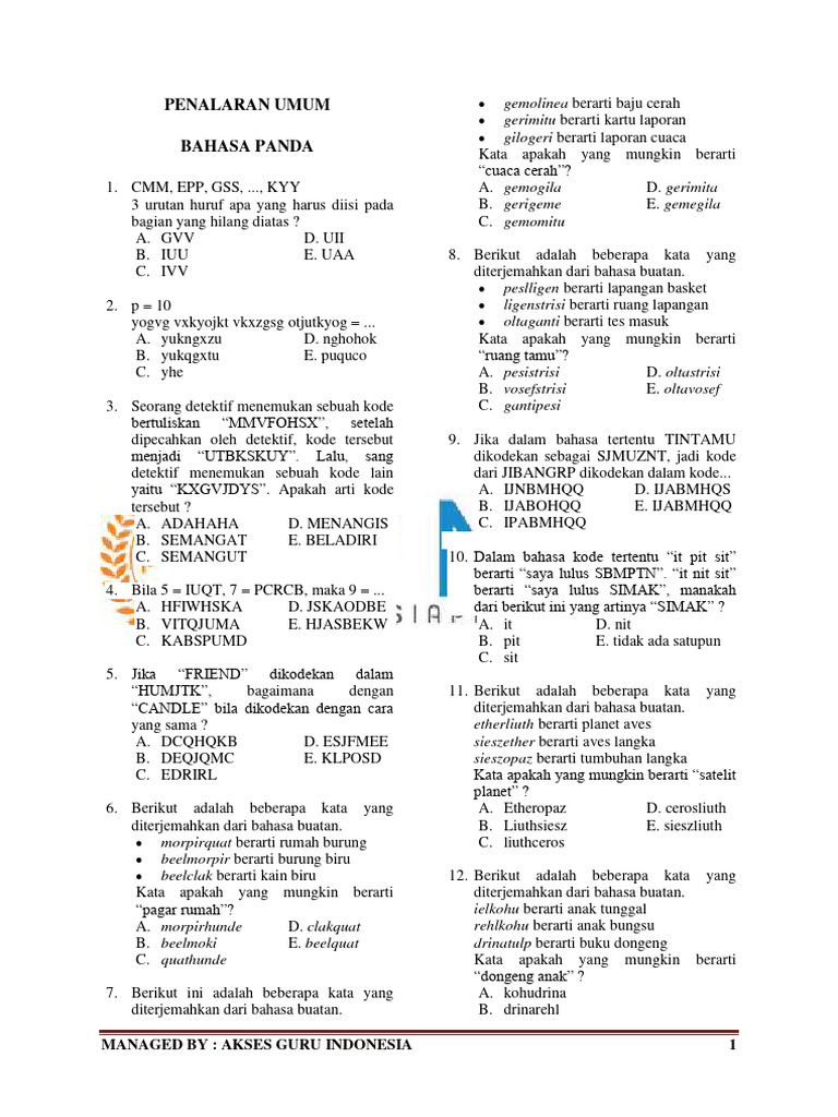 Modul TPS Bimbel PMUI 2023 | PDF