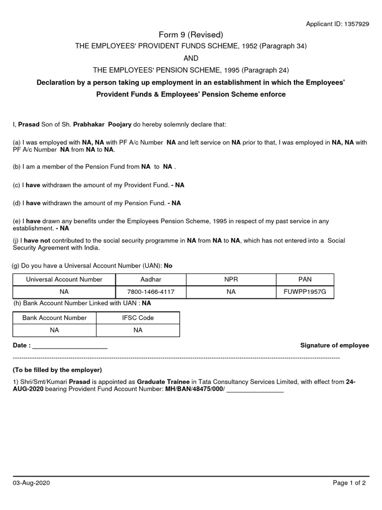 Form11 1596445998880 | PDF | Economies | Financial Services