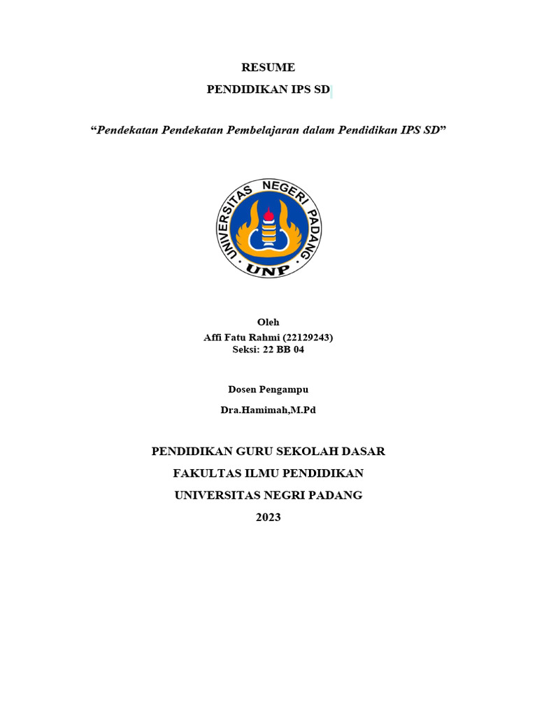 RESUME IPS Affi Fatu Rahmi | PDF