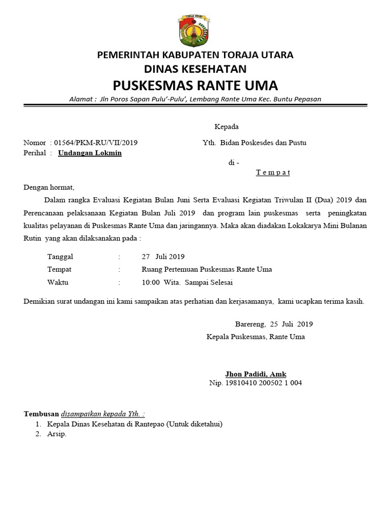 Undangan Lokmin Rante Uma | PDF