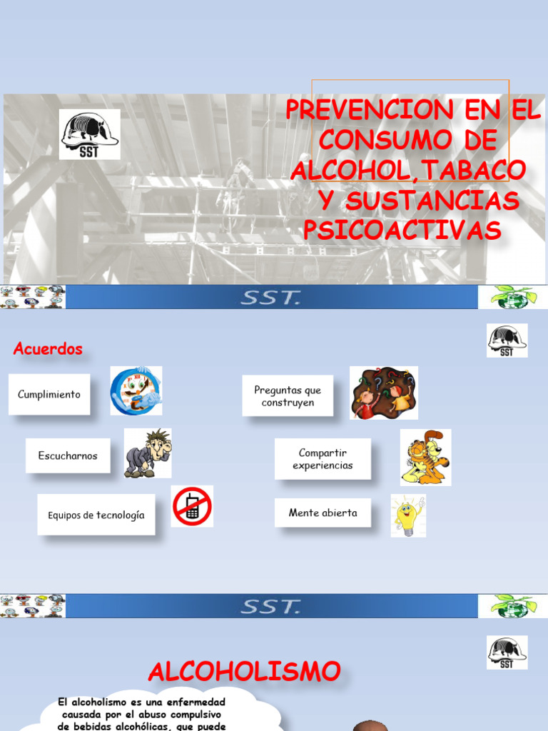 Presentacion Consumo de Drogas y Alcohol | PDF | La dependencia de sustancias | Alcoholismo