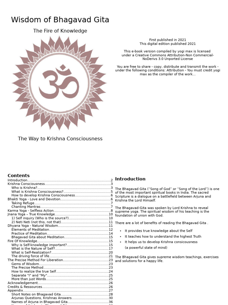 Wisdom of Bhagavad Gita | PDF
