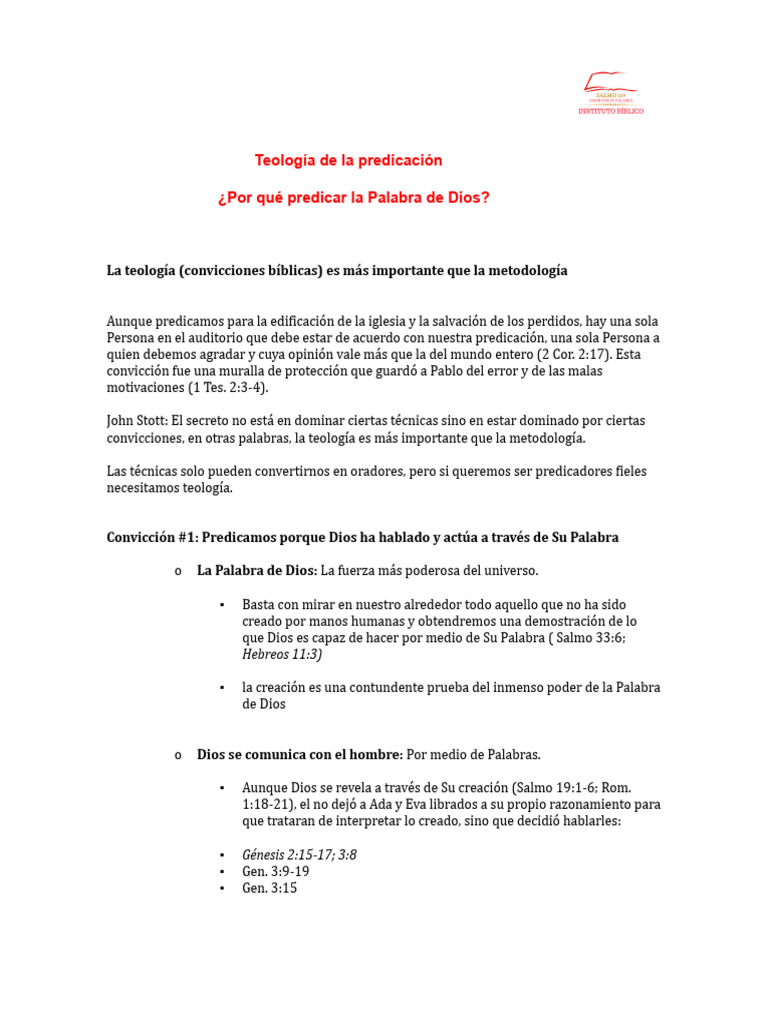 ¿Por Qué Predicar La Palabra de Dios | PDF