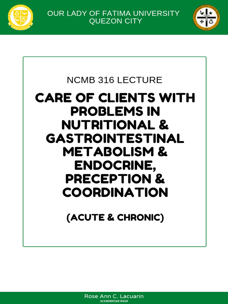 NCMB 316 Lecture | PDF | Digestion | Stomach