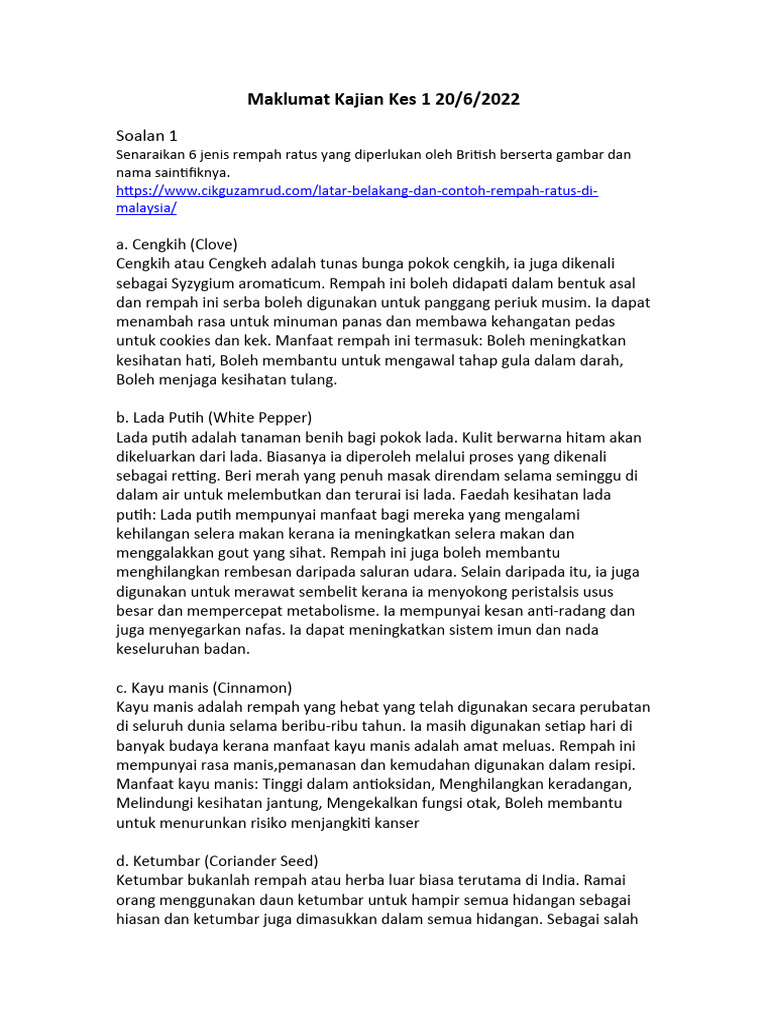 Sej Kajian Kes Maklumat 1 | PDF