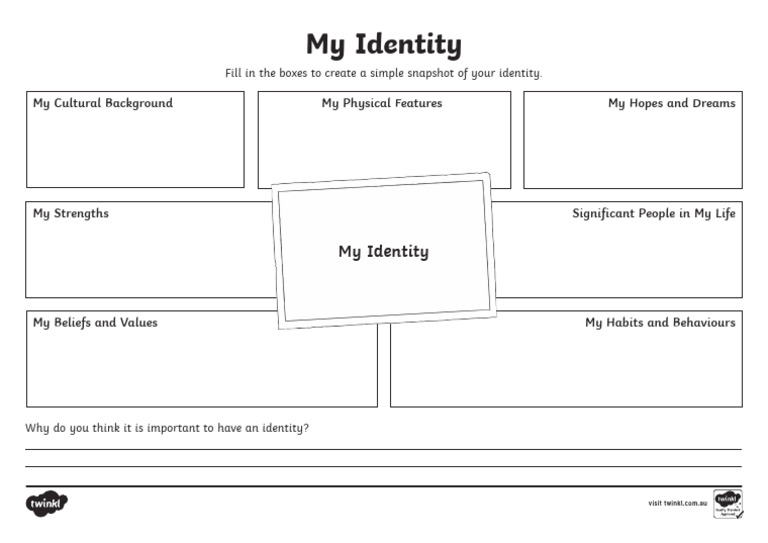 My Identity Activity Sheet | PDF