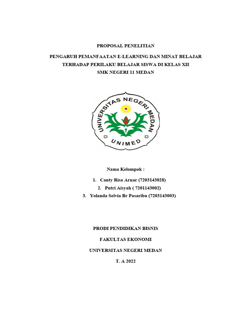 KELOMPOK 2 Proposal Unimed | PDF