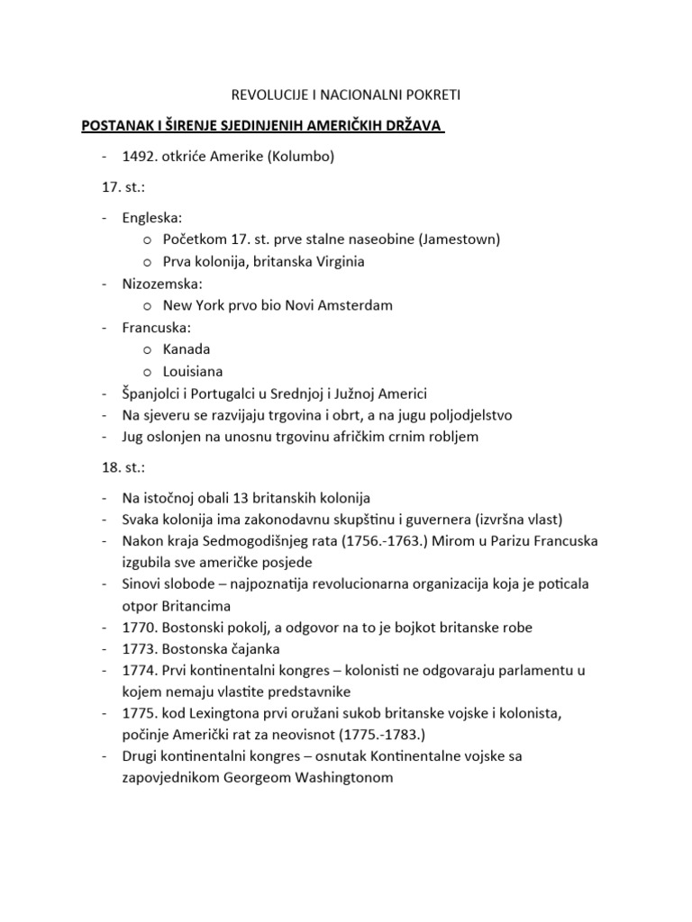 Revolucije I Nacionalni Pokreti | PDF