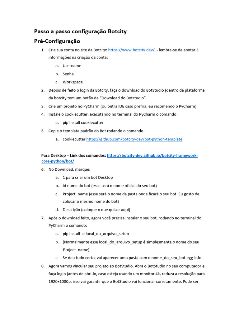 Cartilha Passo A Passo Botcity Com Web Pdf